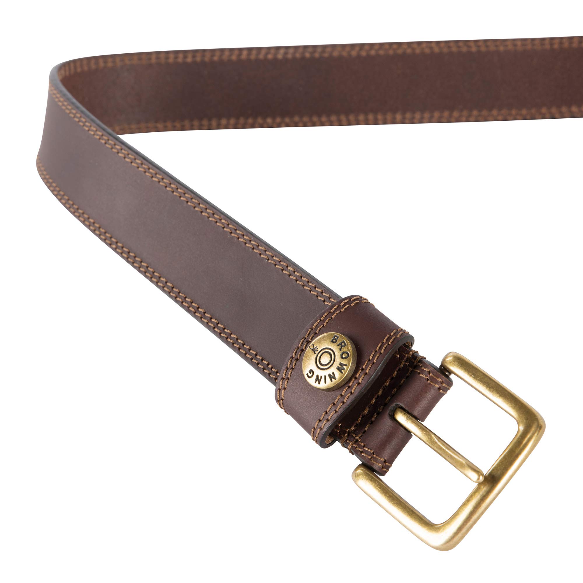 Browning Mens Belt, Leather Slug (Brown), 40 US