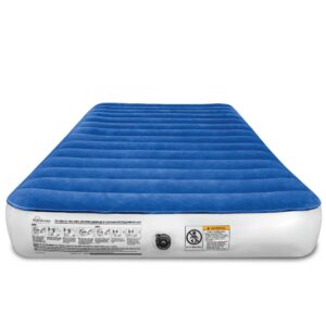 soundasleep camping series air mattress with eco-friendly pvc - included rechargeable air pump - twin size