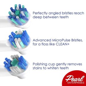 Toothbrush Heads for Oral B, 12 Pack Professional Electric Toothbrush Replacement Heads Medium Dupont Bristles Replacement Toothbrush Heads Assorted Floss Cross & Whitening Styles Brush Heads Refills