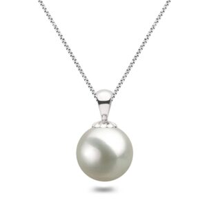 orien jewelry japanese freshwater cultured pearl pendant necklace aaaa graded 8mm white color necklace pendant with sterling silver setting and matching 18 inch chain