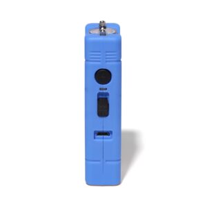 VIPERTEK VTS-881 Micro Stun Gun for Self Defense Rechargeable with LED Flashlight, Blue