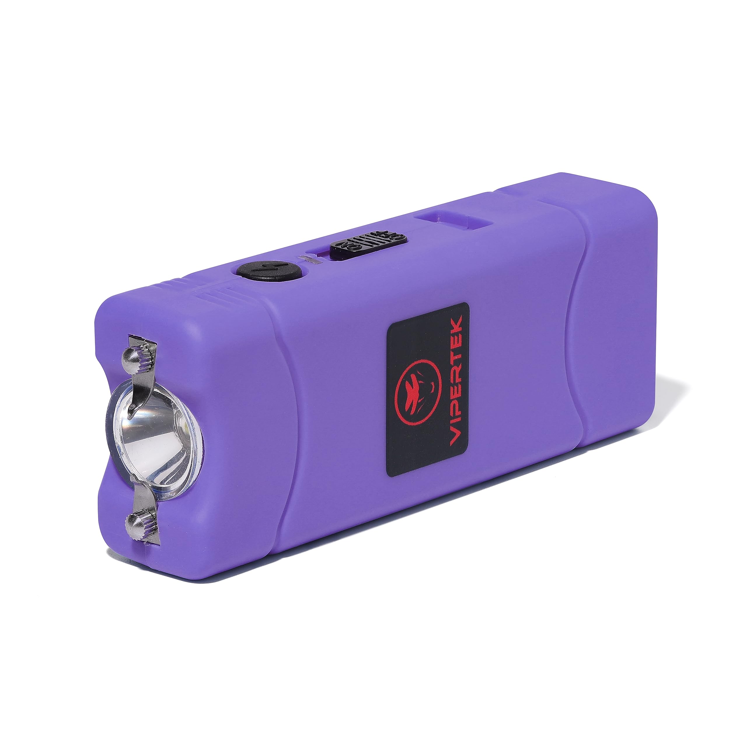 VIPERTEK VTS-881 Micro Stun Gun for Self Defense Rechargeable with LED Flashlight, Purple