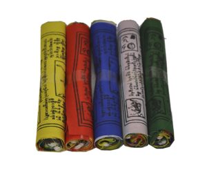 dharma store - tibetan buddhist prayer flags - made by tibetan refugees - pack of 50