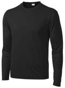 opna men's long sleeve moisture wicking athletic shirts black-m