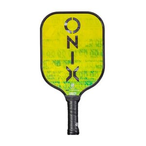 onix react pickleball paddle features boosted sweet spot from nomex core insert and graphite face,green