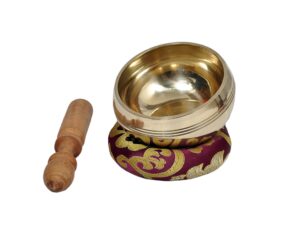 dharma store - tibetan meditation singing bowl - with mallet & silk cushion