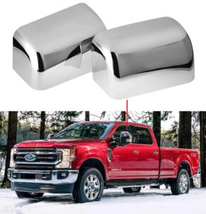 perfectech super duty chrome plated mirror covers ultra durable top half for 2008-2016 ford f250 f350 f450（2 pcs）