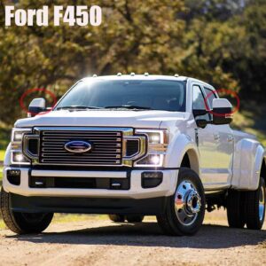 PerfecTech Super Duty Chrome Plated Mirror Covers Ultra Durable Top Half for 2008-2016 Ford F250 F350 F450（2 Pcs）