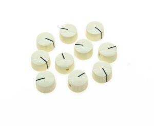 kaish 10pcs aged white vintage barrel guitar amplifier knob round knobs with set screw