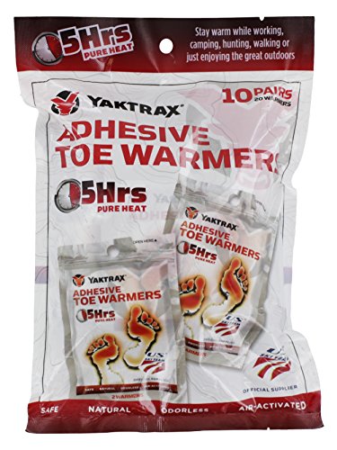 Yaktrax 5-Hour Adhesive Toe Warmer, 10 Pair