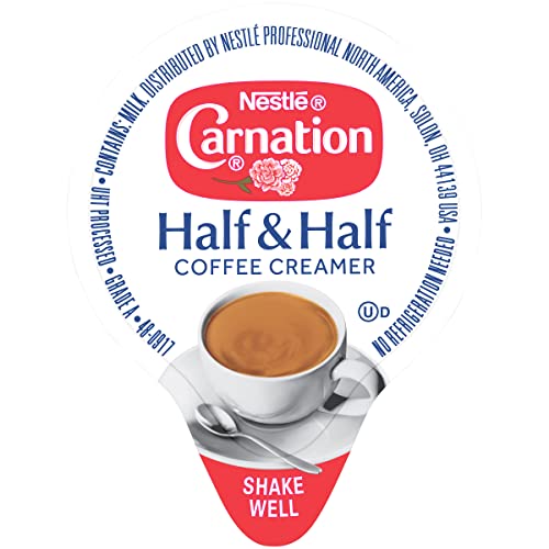 Nestle Carnation Coffee Creamer Half and Half, No Refrigeration, Made with Real Dairy, 360 Count (Pack of 1)