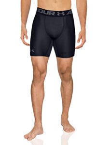 under armour men's heatgear armour mid compression shorts md black