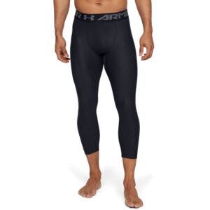 under armour men's heatgear armour compression ¾ leggings md black