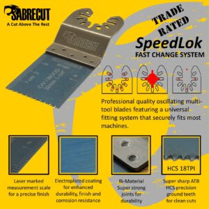 31 x SabreCut BB_SPK31 Premium Fast Fit OMT Mix Blades Case Set for Dewalt Bosch Fein (Non-StarLock) Makita Milwaukee Craftsman Chicago Ryobi Rockwell (HyperLock) Porter Cable Multi Tool Accessories