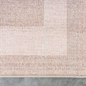 Unique Loom Del Mar Collection Area Rug - Maria (7' 1" x 10' Rectangle, Light Brown/ Ivory)