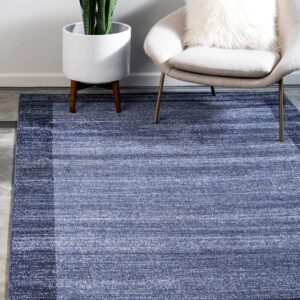 Unique Loom Del Mar Collection Area Rug - Abigail (5' 3" x 8' Rectangle, Navy Blue/ Blue)