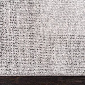 Unique Loom Del Mar Collection Area Rug - Abigail (5' 3" x 8' Rectangle, Light Gray/ Black)