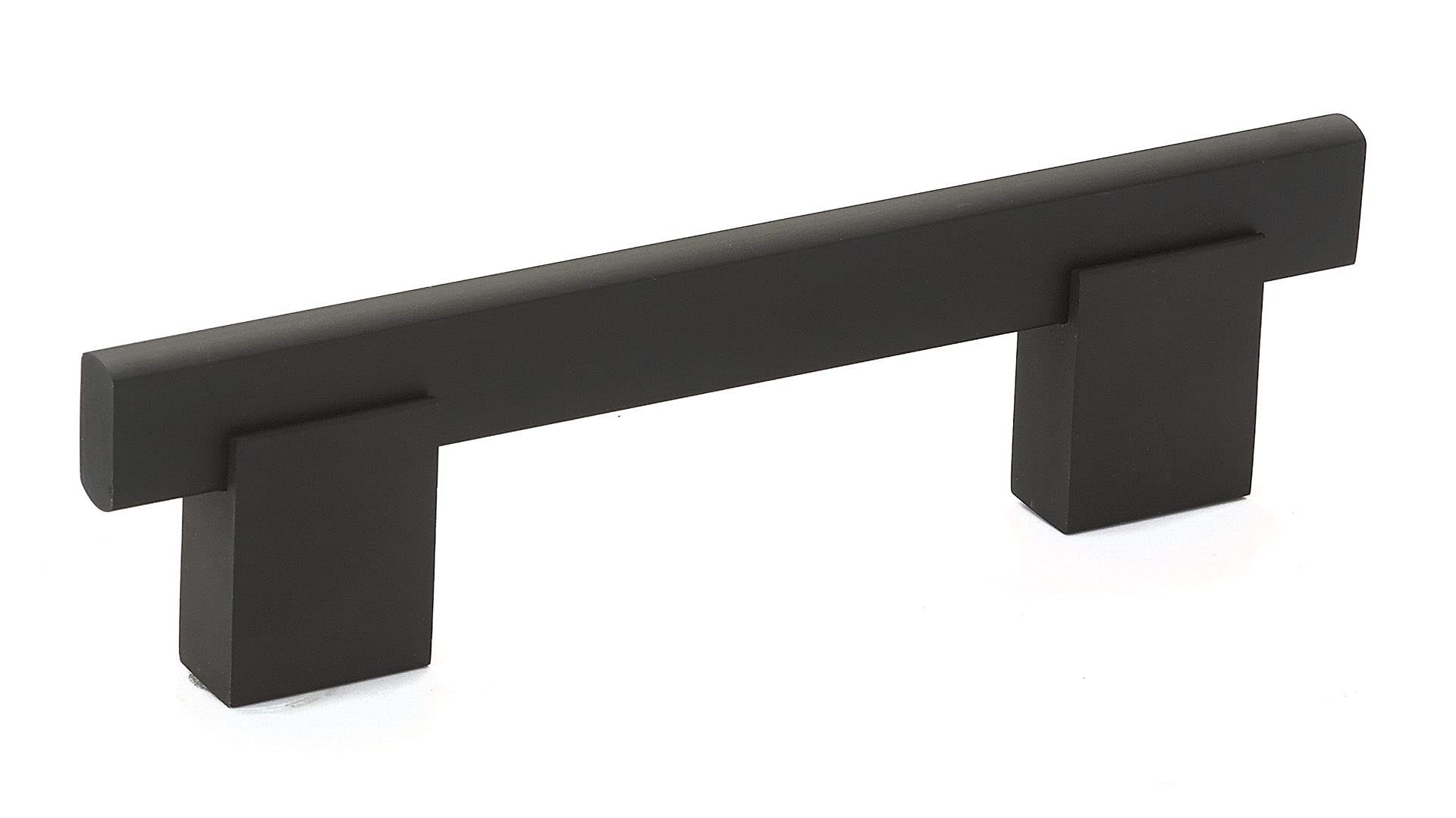 Richelieu Hardware BP905096900 Madison Collection 3 3/4-inch (96 mm) Center-to-Center Matte Black Modern Rectangular Cabinet and Drawer Bar Pull Handle for Kitchen, Bathroom, and Furniture