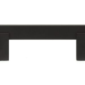 Richelieu Hardware BP905096900 Madison Collection 3 3/4-inch (96 mm) Center-to-Center Matte Black Modern Rectangular Cabinet and Drawer Bar Pull Handle for Kitchen, Bathroom, and Furniture