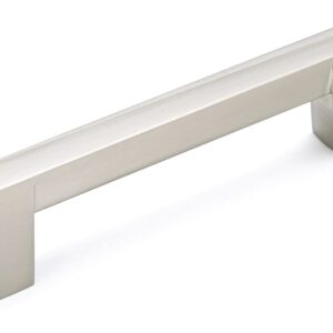 Richelieu Hardware BP86072128195 Wexford Collection 5 1/16-inch (128 mm) Center-to-Center Brushed Nickel Modern Cabinet and Drawer Pull Handle for Kitchen, Bathroom, and Furniture