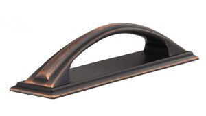 richelieu hardware bp26987borb vaudreuil collection 5 1/16-inch (128 mm) center-to-center brushed oil-rubbed bronze transitional cabinet and drawer pull handle for kitchen, bathroom, and furniture