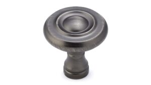 richelieu hardware bp74032143 boucherville collection 1 1/4-inch (32 mm) antique nickel traditional cabinet and drawer knob for kitchen, bathroom, and furniture