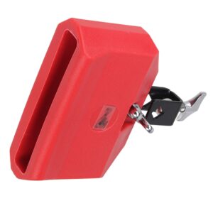 yibuy red plastic percussion instruments block for latin drum instrument big size