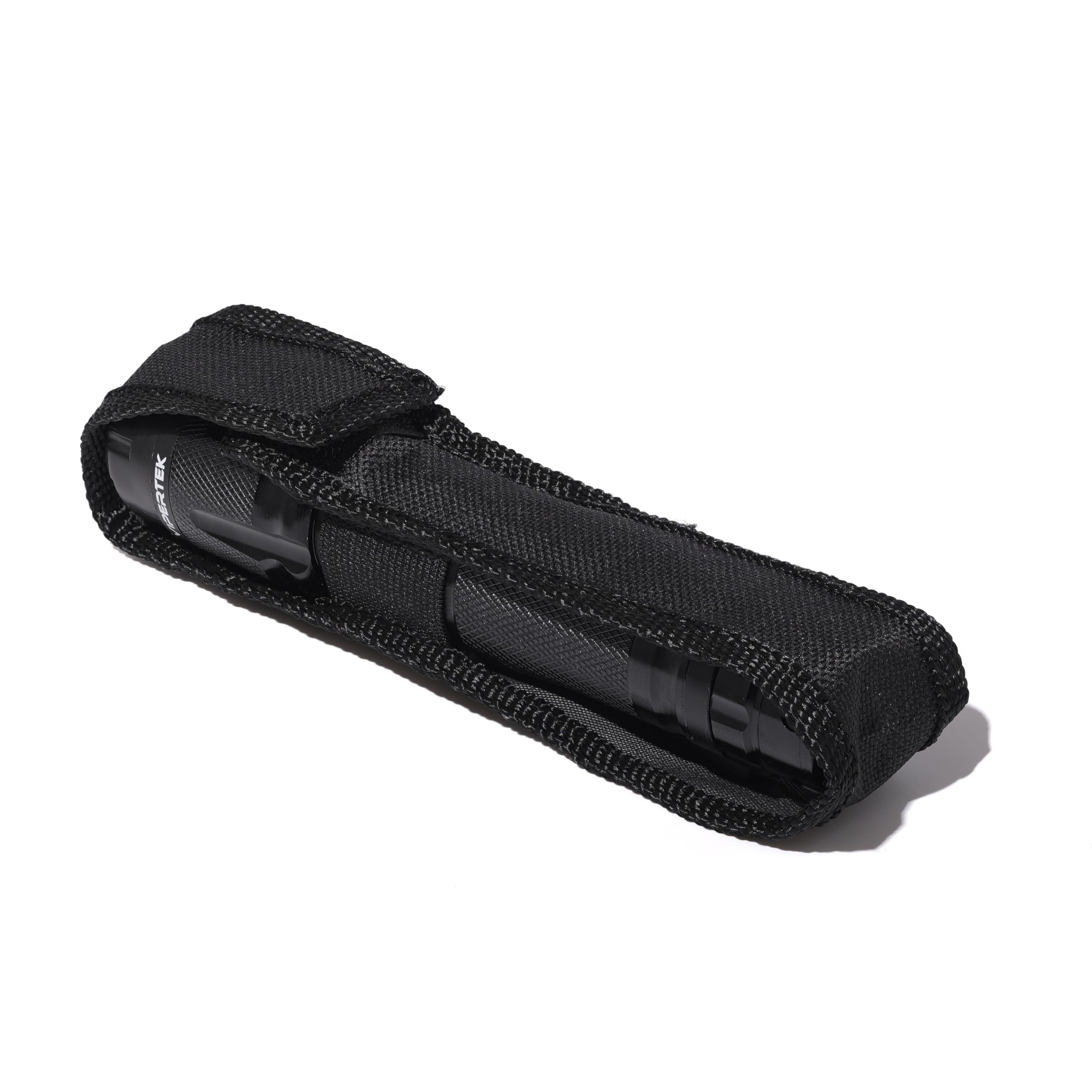 VIPERTEK VTS-T03 Aluminum Stun Gun for Self Defense Rechargeable with LED Flashlight, Black