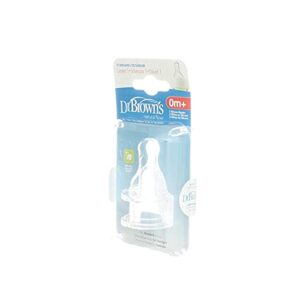 Multibuy 3x Dr. Brown's Natural Flow Standard Neck Silicone Teats Level 1 (0m+) by Dr. Brown's