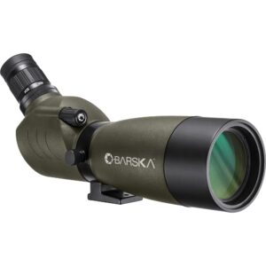 20-60x60 blackhawk spotting scope, green, angled