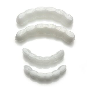 Vampire GRILLZ SET with 4pc fixing bar Fangs Gold Plated Top & Bottom Teeth Dracula LS 020 G