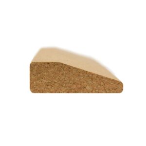 Yoga Mad Cork Yoga Wedge | Eco Friendly Cork | Natural Cork Wedge | Non Slip Yoga Wedge for Wrists and Hands | Slanting Wedge for Beginners and Professionals in Yoga Classes and Pilates