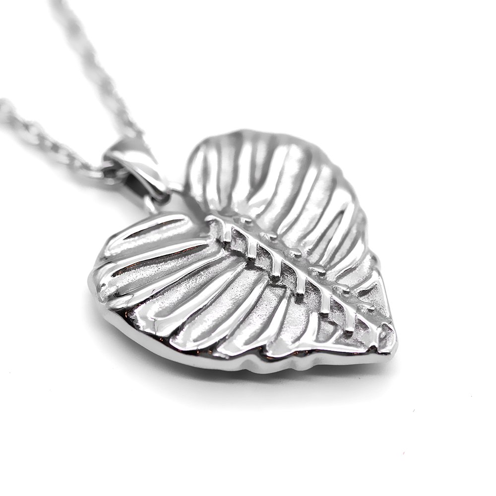 Controse Silver-Toned Stainless Steel Rib Cage Heart Necklace 17" - 19" Adjustable Chain