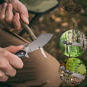 Hunting 440C Stainless Steel Titanium Coated 9.5'' Tracker Fixed Blade Hunting Knife Best EDC Camping Hiking Fishing Hunting Knife 100% Prime Quality