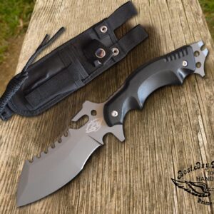 Hunting 440C Stainless Steel Titanium Coated 9.5'' Tracker Fixed Blade Hunting Knife Best EDC Camping Hiking Fishing Hunting Knife 100% Prime Quality