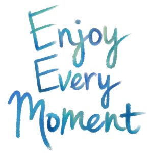 wallpops! wallpops enjoy every moment wall quote 17.25 x 19.5 blue (wpq2134)