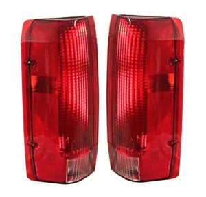 rareelectrical new pair of tail lights compatible with ford f-250 f-350 styleside bed 1990-1996 e9tz 13404 c e9tz13404c e9tz-13405-c fo2800106 e9tz-13404-c fo2801105 e9tz 13405 c e9tz13405c