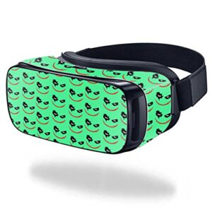 mightyskins skin compatible with samsung gear vr (original) wrap cover sticker skins why so serious