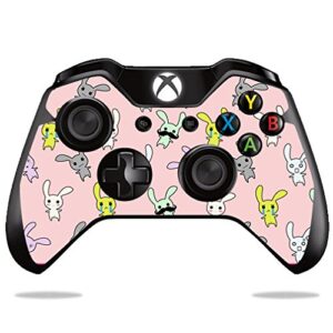 mightyskins skin compatible with microsoft xbox one or one s controller - bunny bunches | protective, durable, and unique vinyl wrap cover | easy to apply, remove, and change styles | made in the usa