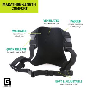 Gear Beast Running Backpack for Men and Women - Lightweight Running Vest & Phone Holder for Jogging, Hiking and Cycling - Compatible with Most Smartphones, Black