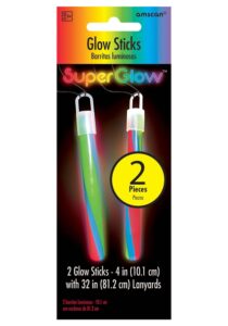 amscan 310088 4" glow stick - swizzle, party accessory, 25pieces