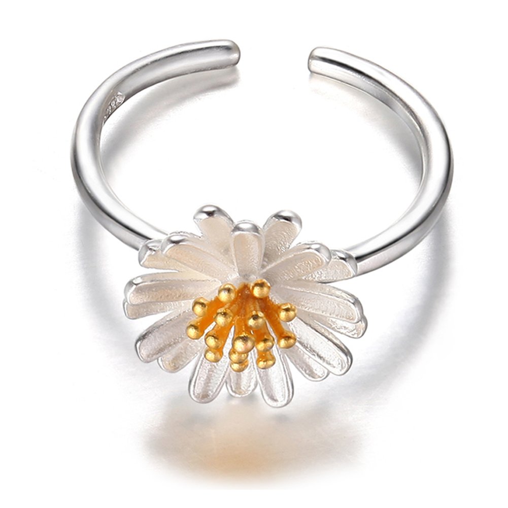 Helen de Lete Lovely Daisy Sterling Silver Open Ring