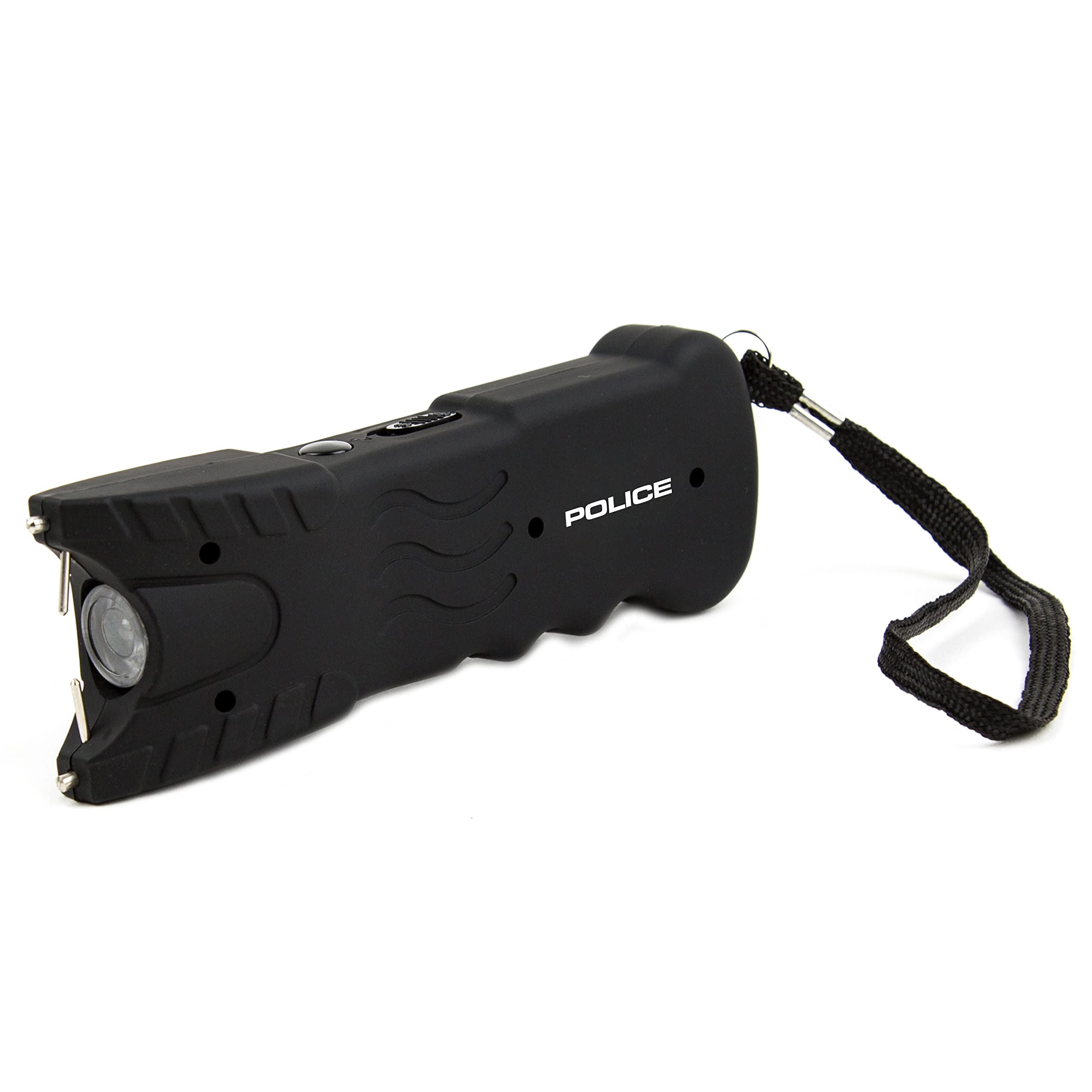 POLICE Stun Gun 916 - Heavy Duty with LED Flashlight Safety Disable Pin, Black