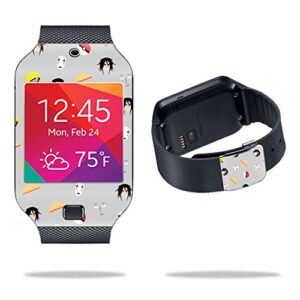 mightyskins skin compatible with samsung galaxy gear 2 neo smart watch cover skins sticker watch anime fan