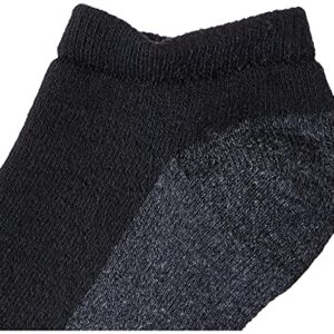 Hanes mens Hanes Men's Max Cushion Low Cut 6-pair Pack, Available in Big & Tall Casual Sock, Black, 12-Jun US