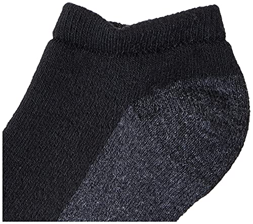 Hanes mens Hanes Men's Max Cushion Low Cut 6-pair Pack, Available in Big & Tall Casual Sock, Black, 12-Jun US