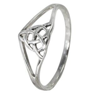 Moonlight Mysteries Sterling Silver Trinity Knot Slender Band Ring (sz 4-15) sz 8