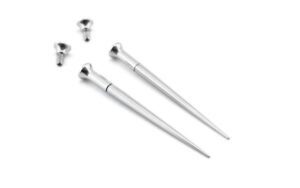 urban body jewelry 10 gauge (10g - 2.5mm) stainless steel taper & tunnel ear stretching kit (4 pieces)