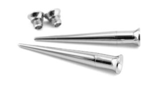 urban body jewelry 6 gauge (6g - 4mm) stainless steel taper & tunnel ear stretching kit (4 pieces)