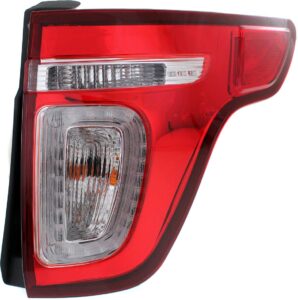 evan fischer passenger side tail light assembly compatible with 2011-2015 ford explorer, 2013-2015 police interceptor utility with bulb